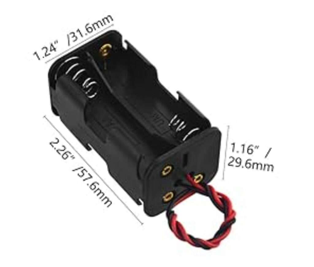 Buy 4xAA Battery Holder Case Box – Back-to-Back Battery Storage with ...
