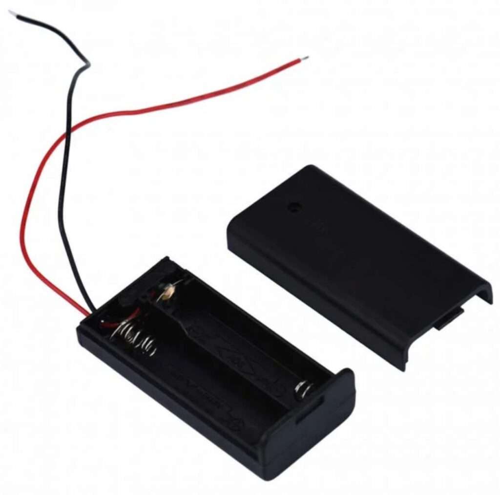 Buy 2 x AA Battery Holder With Switch – 1.5V Battery Case With Cover ...