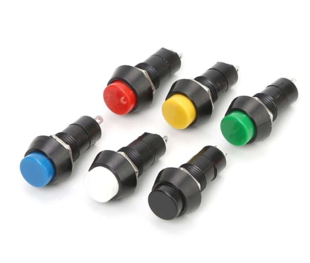 Buy Blue PBS-11A Push Button Switch – 12MM 2PIN Self-Locking Round ...