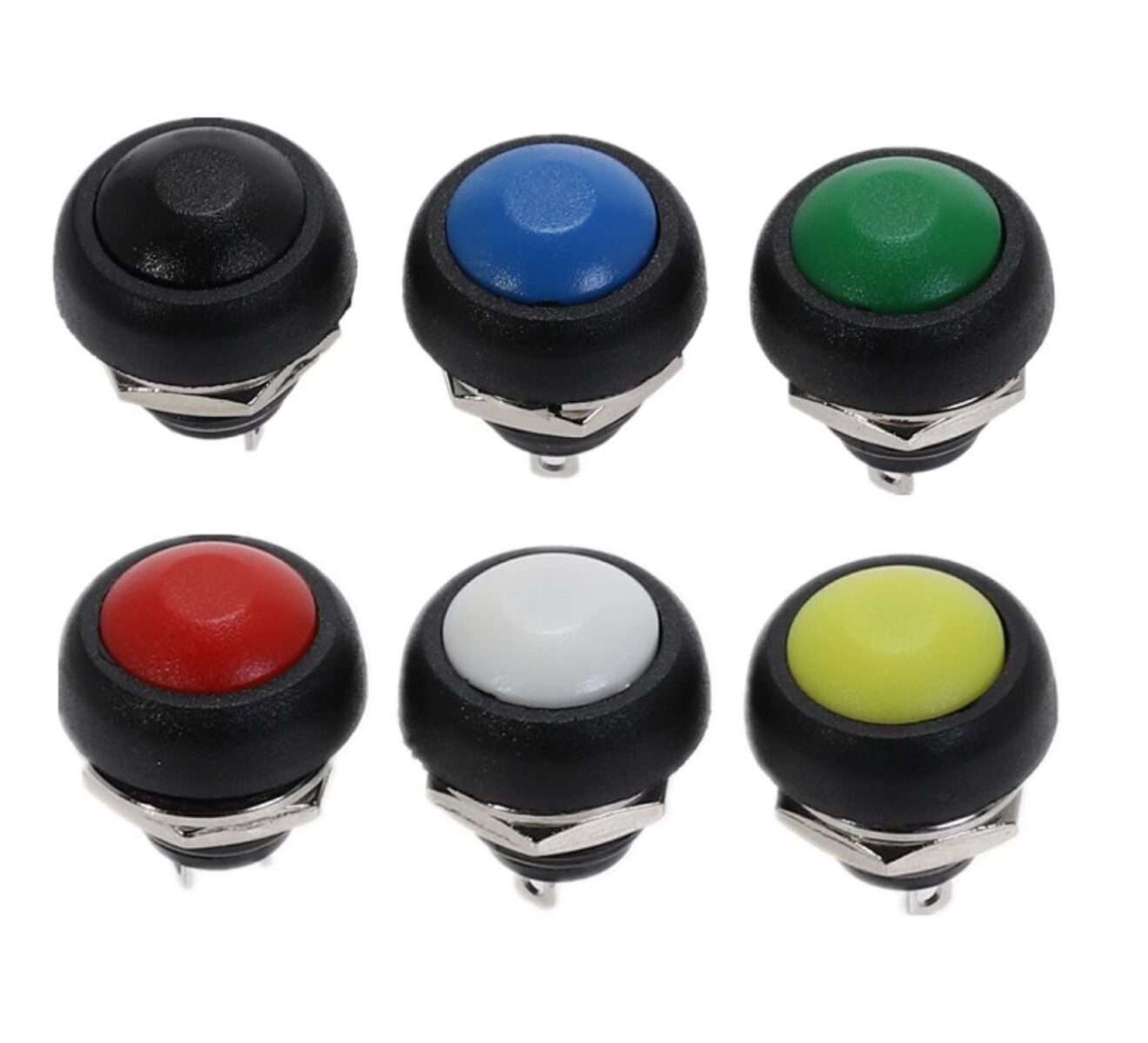 Buy Blue PBS-33B Waterproof Push Button – 12MM Mini Round Self-Reset ...